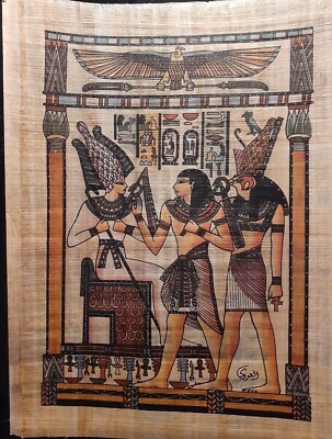 Handmade Egyptian Papyrus with vivid color designs. | eBay