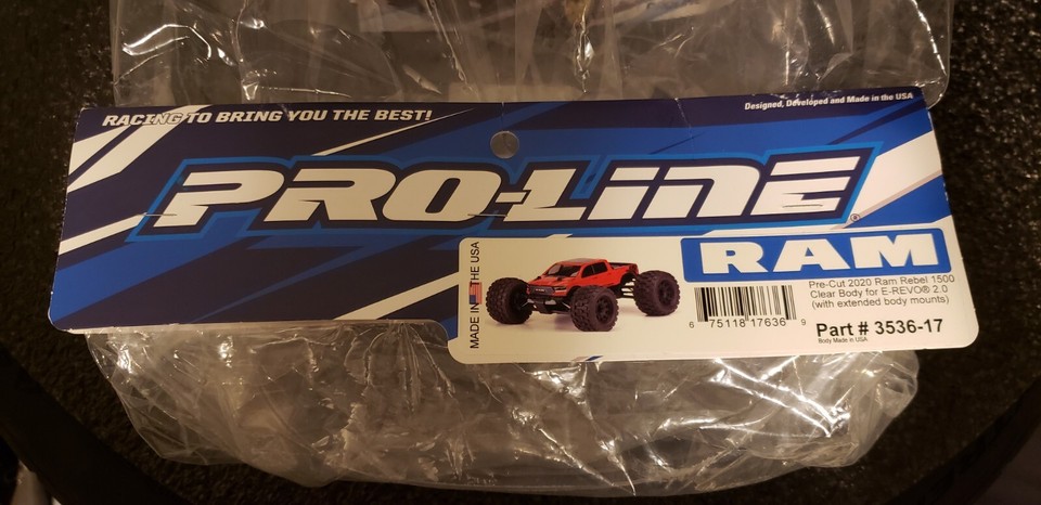 Proline Racing 1/8 Pre-Cut 2020 Ram Rebel 1500 Clear Body E-revo 2.0 ...