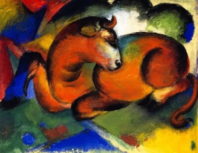 Oil painting Red-Bull-Franz-Marc-oil-painting Red-Bull-Franz-Marc-oil ...