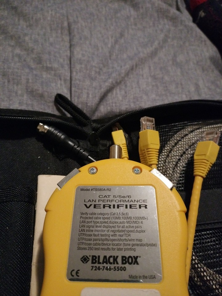 Black Box CAT5/5e/6 LAN Performance Verifier MODEL TS580A & Impact Tool ...
