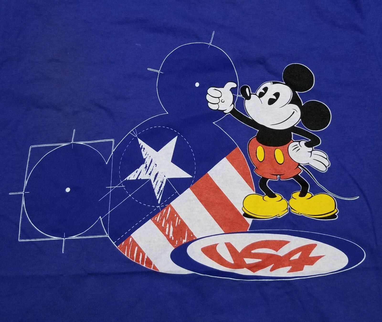 NOS Vintage 1990s Disney Mickey Mouse Sun Bleached Ma… - Gem