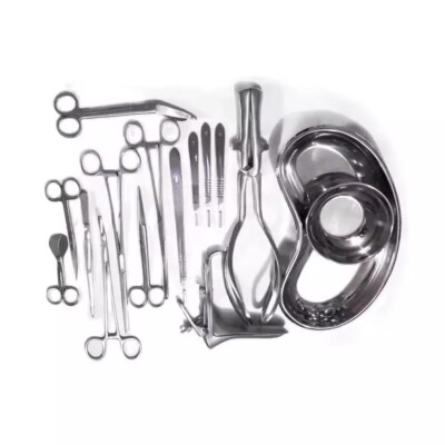 German Grade Basic Delivery Set 16 Pcs Gynecology Surgical Instruments ...