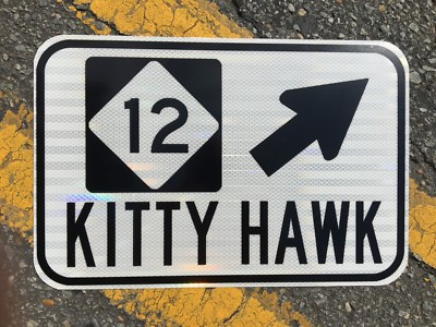 KITTY HAWK NORTH CAROLINA NC 12 road sign - DOT style - FREE SHIPPING ...