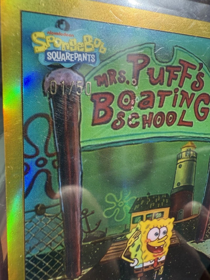 2025 Topps Chrome SpongeBob Mrs. Puff’s Boating School Gold Refractor 1 ...