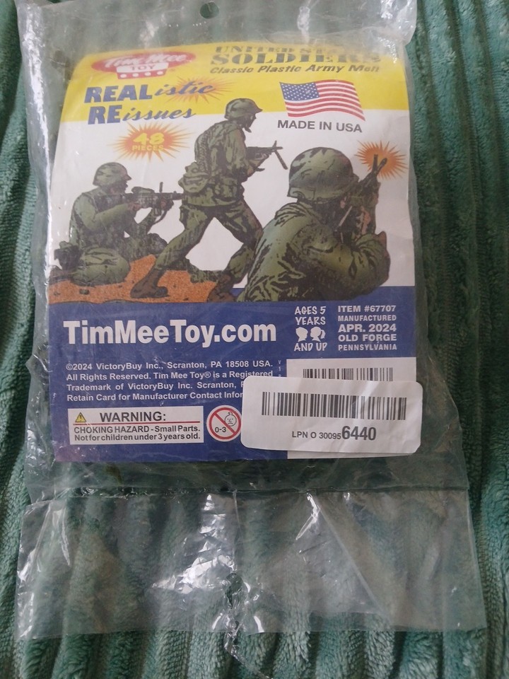 TimMee Processed Plastic Army Men 48pc OD Green Tim Mee Toy Soldier ...