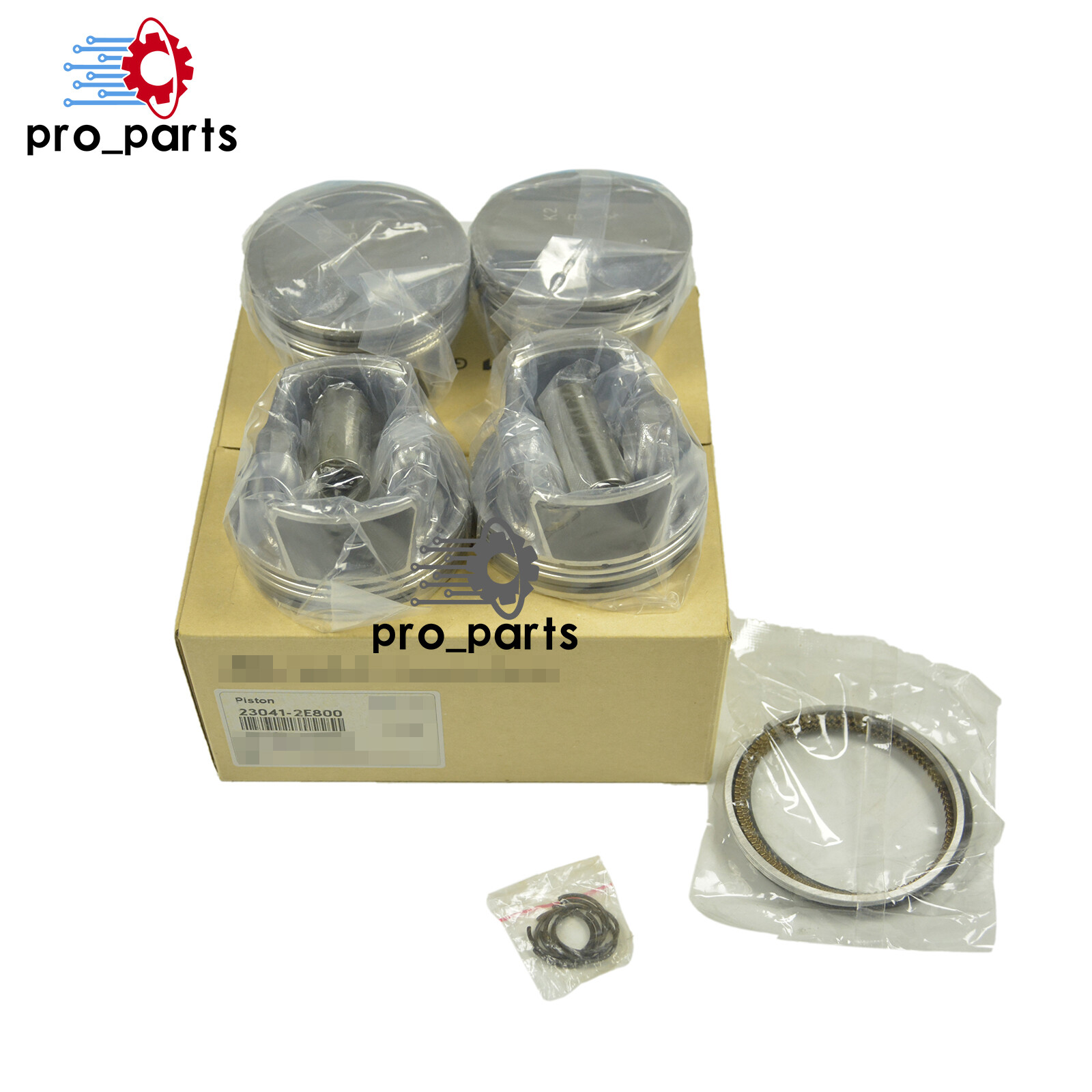 OEM 4Pcs Piston & Ring Kit for 17-18 Hyundai KIA ELANTRA 2.0L 23041 ...