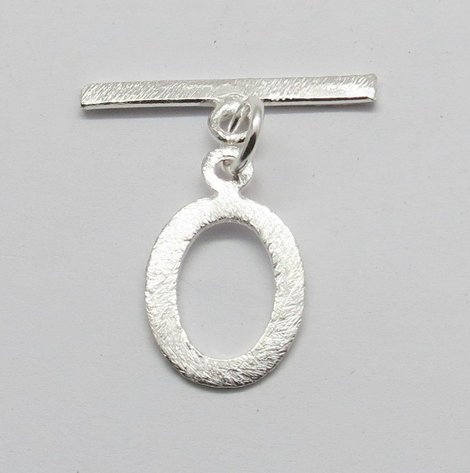 2 Pieces Silver Toggles Clasp Hook Brushed Toggles Oval Jewelry ...