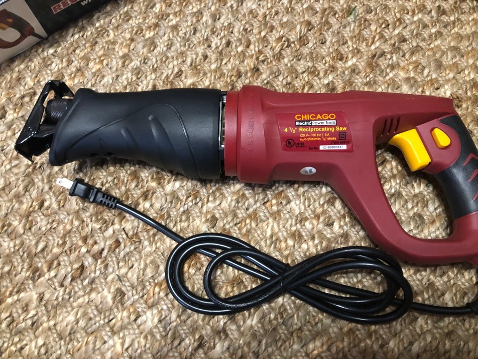 RECIPROCATING SAW 6 AMP ROTATING HANDLE CHICAGO TOOL#65570 NEW IN BOX ...