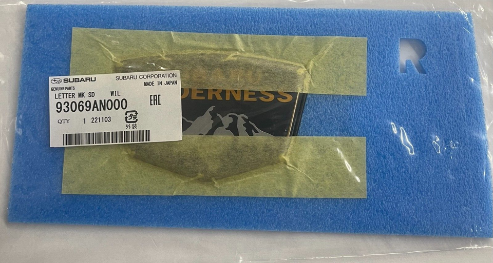 2022-2023 Subaru Wilderness Logo Fender & Rear Badge Emblem Set RIGHT ...