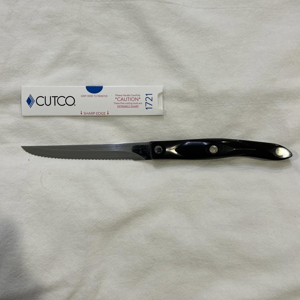 Cutco 1721 D84 dark Brown Handle Trimmer Knife Serrated Blade freshly ...