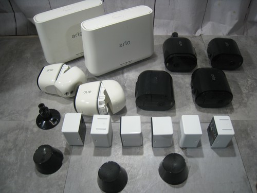 Arlo Pro 4 Security Cameras VMC4041P VMC4030 VMB4000 Base Battery Lot ...