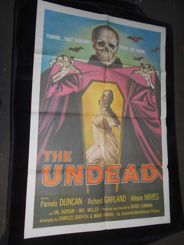 The Undead Allison Hayes Horror Original One Sheet Poster Roger Corman ...