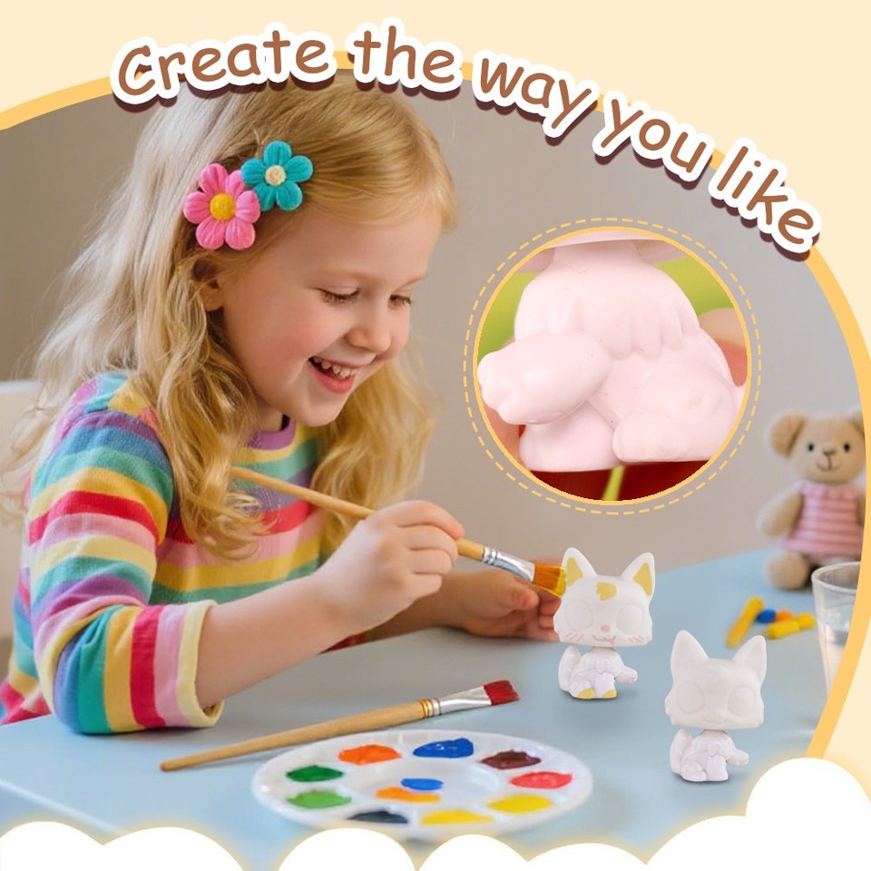 5X Blank Bases for LPS Custom White Base Wolf Cat DIY Paint Toy by ...