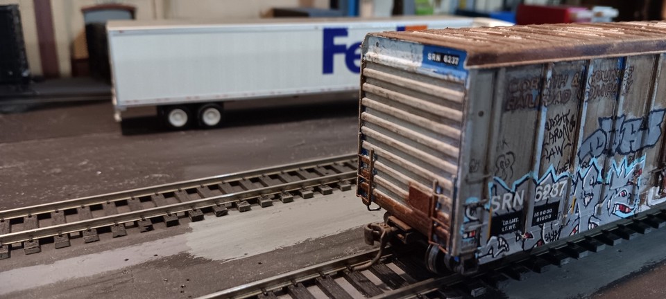 HO Scale Athearn 50' Boxcar Patched, Custom Weathered w/ Graffiti.CSX ...