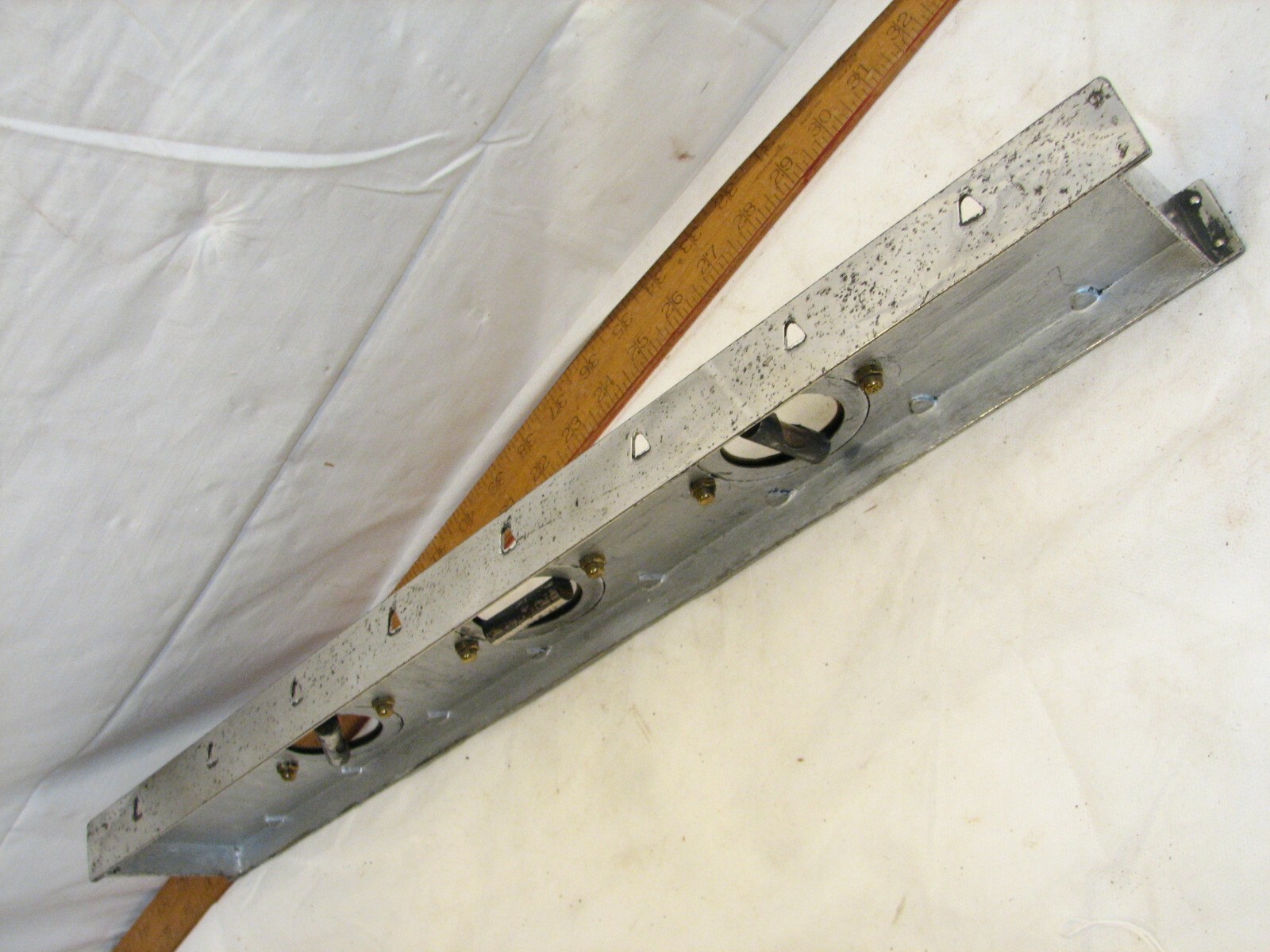 Antique Brass Steel Marshall Wells Zenith Woodworking Level Tool ...