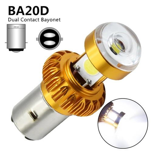 High Performance BA20D LED Headlight for Motorcycles Super Bright 3COB ...