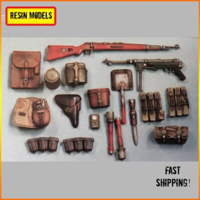 1/16 Resin Model Kit Ammunition & Guns German Soldier WW2 Unpainted ...