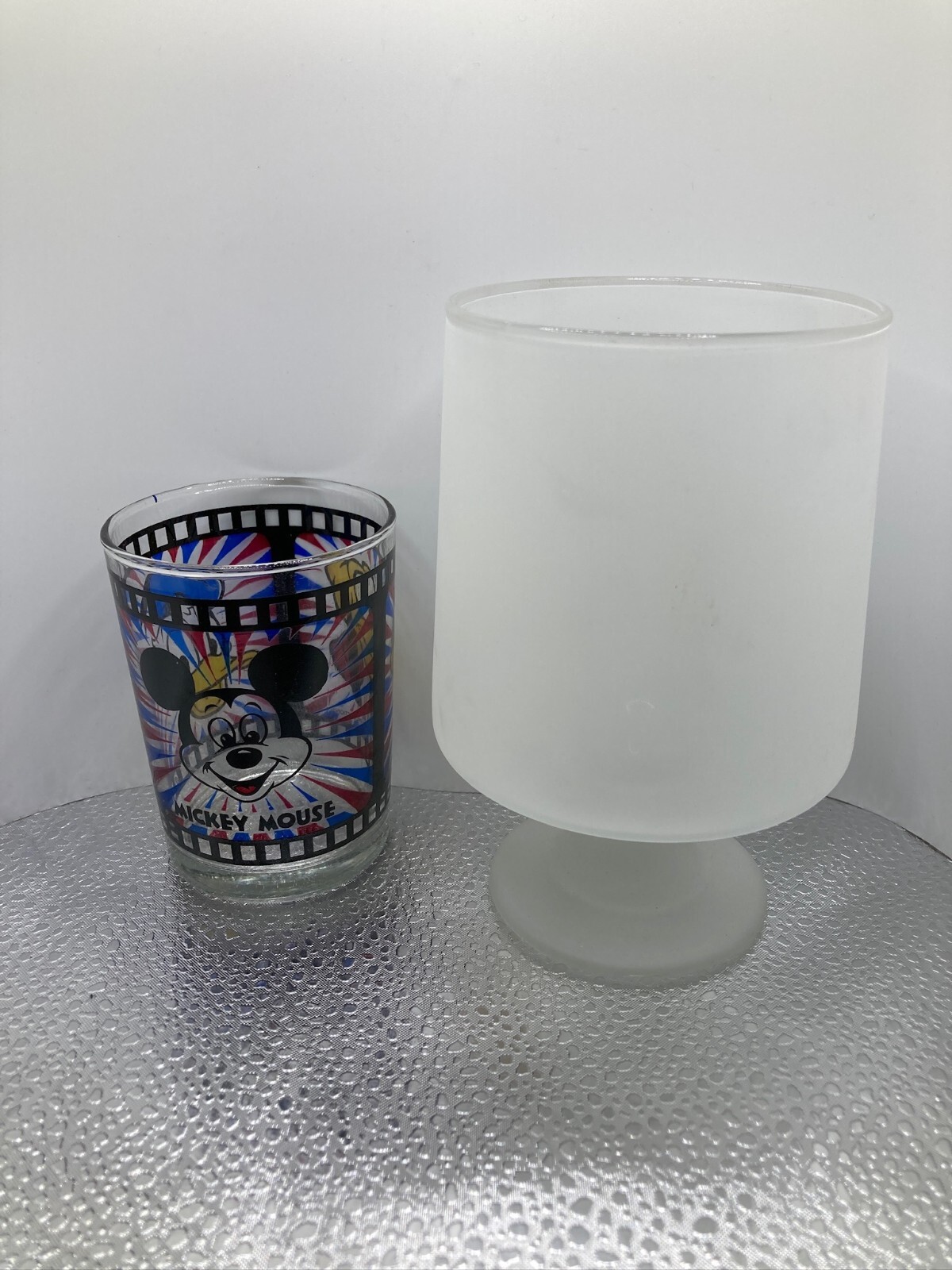 L.E. Smith Animates Mickey Mouse Glass Candle Holder In Original Box | eBay