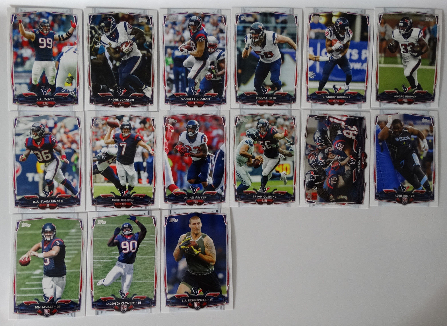 2014 Topps Houston Texans Team Set of 15 Football Cards | eBay