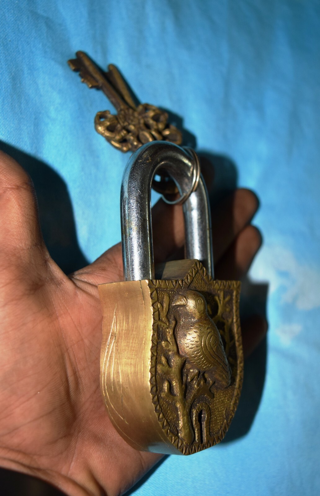 Finches Bird Padlock Brass Collection Handmade Finish Security Door ...