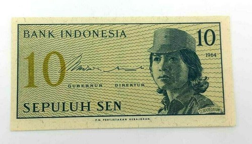 Billets 10 Sepuluh Sen Indonesia 1964 Étranger Objet de Collection Sc ...