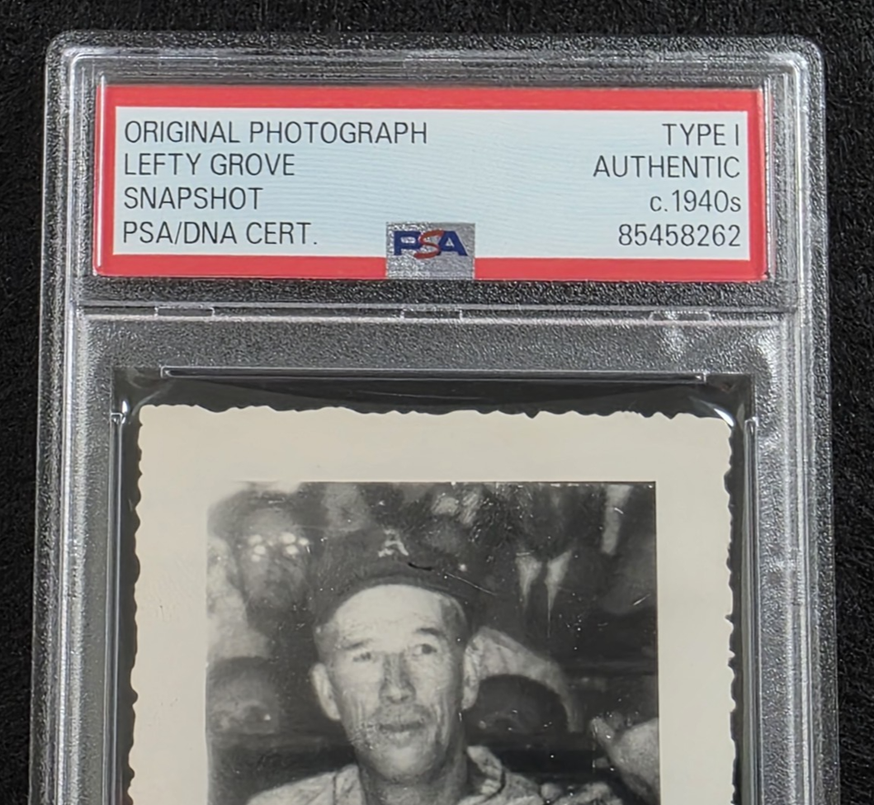 1940's LEFTY GROVE Signed TYPE 1 Original Snapshot Photo-HOF-ATHLETICS ...