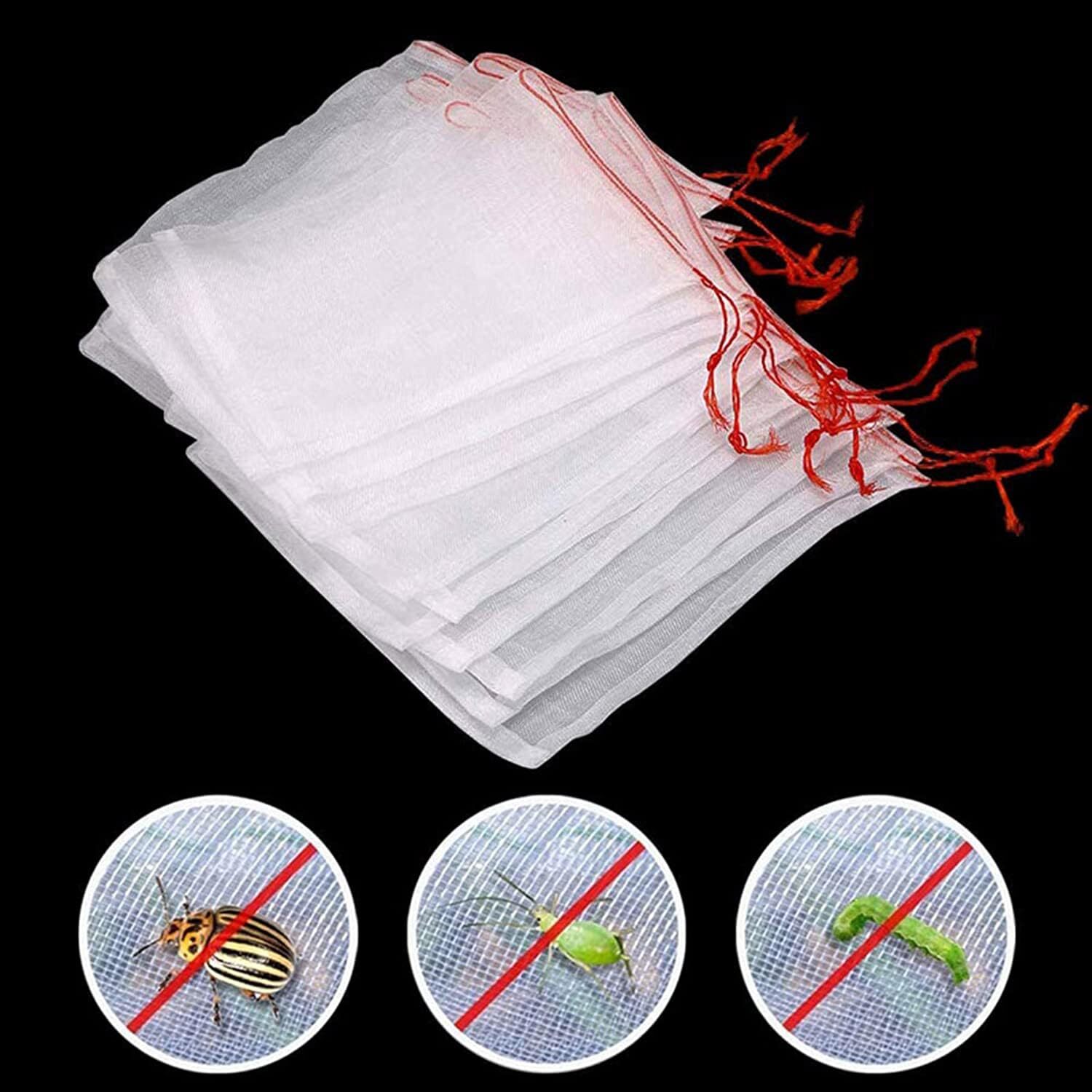 50/100x Fruit Fly Protection Bags Exclusion Net Storage Mesh Stop Pest ...