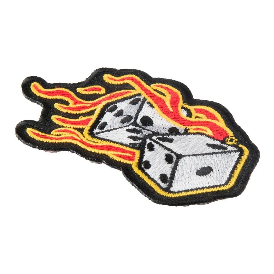 Hot Flaming Dice Craps Patch, Casino Gambling Patches | eBay
