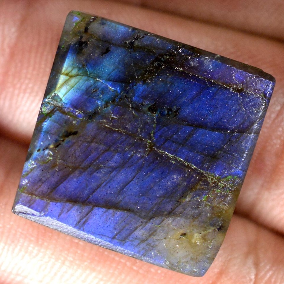 46.10 Cts 100% Natural Flashy LABRADORITE Loose Cabochon Square ...