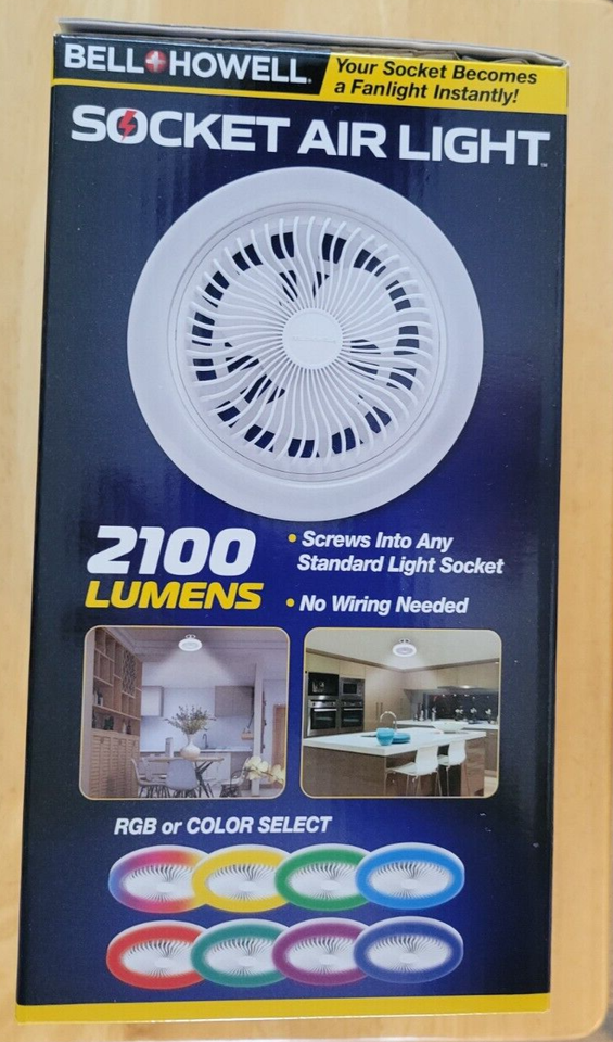 BELL & HOWELL SOCKET AIR LIGHT w/REMOTE-2100 LUMENS-NIB | eBay