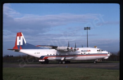 Heavy Lift Cargo Antonov An-12BP LZ-BAE Nov 95 Kodachrome Slide/Dia B8 ...