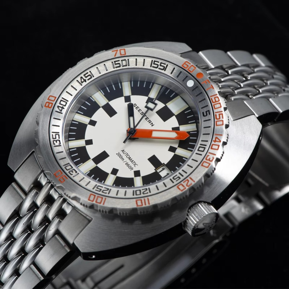 Seestern V3 42MM SUB 300T LUME DATE Bezel 200m DIVER'S Mens Sport Watch ...