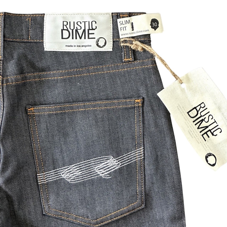 Rustic Dime Men's Slim Fit Charcoal Grey Zip Fly Stretch Jeans Size 30 NWT $60 | eBay