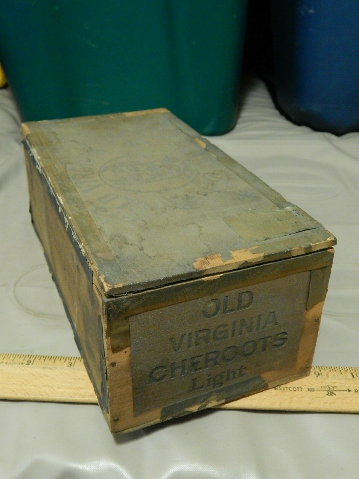Old Virginia Cheroots Light WOOD CIGAR BOX "Uncle Remus" Lorillard Co ...