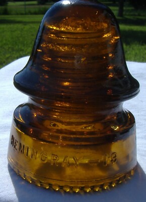 Hemingray - 19 Insulator CD 162 Honey Amber | eBay