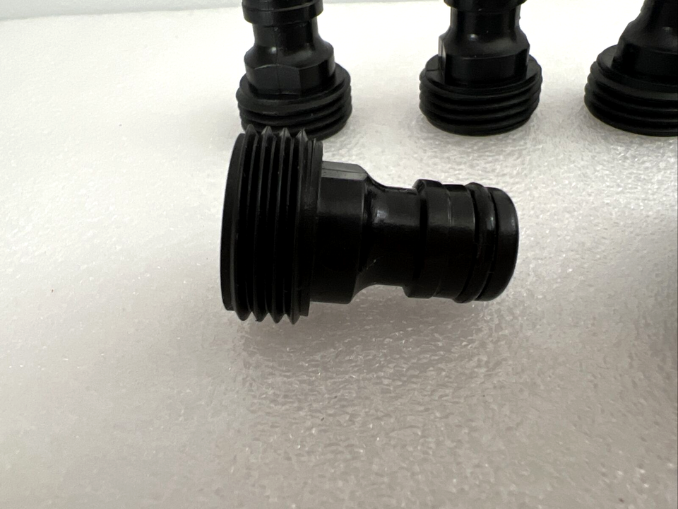 Plastic Quick Connect Snap Fittings Male for 3/4" Garden Hose Thread (5 ...