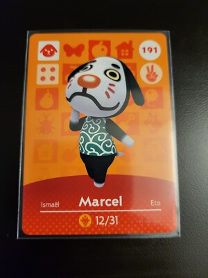 Marcel - 191 - Series 2 - Authentic Animal Crossing Amiibo Card | eBay