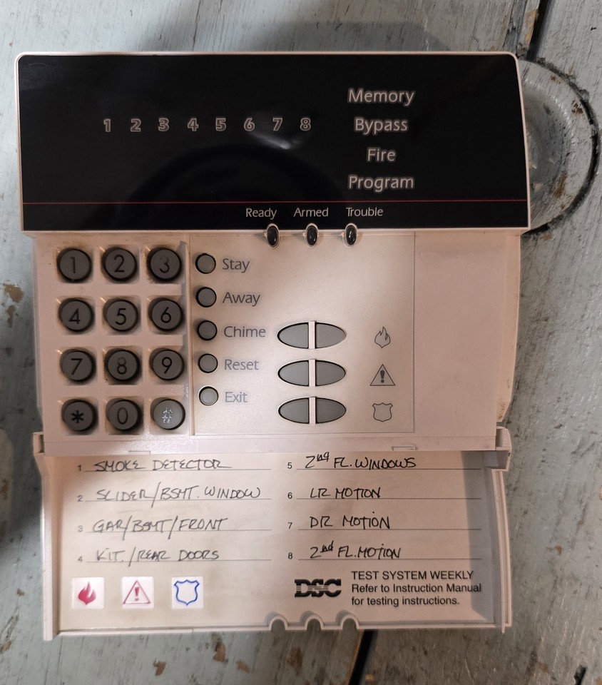 DSC Power Series 832 PC5508Z 8 Zone Security Keypad CLEANED TESTED ...