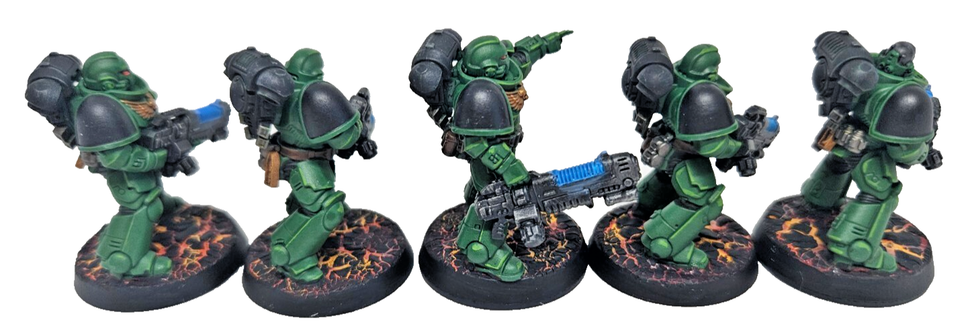 Warhammer 40k Space Marines Hellblasters Salamanders 40k Well Painted ...