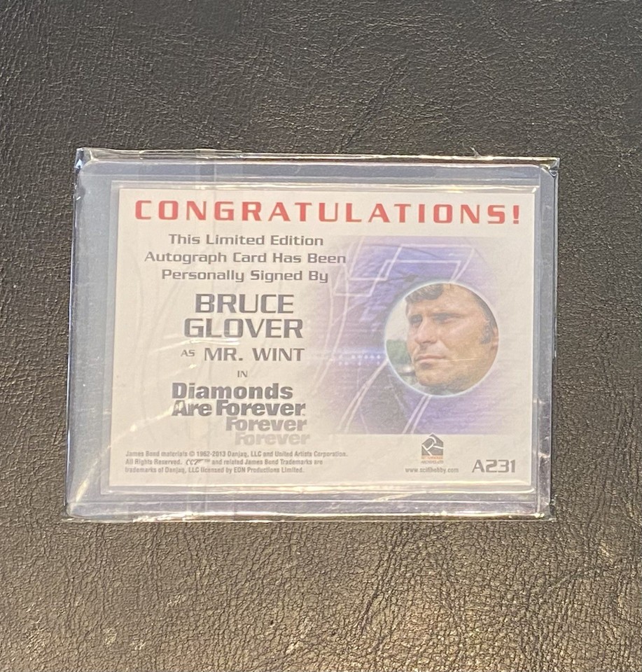James Bond Autograph Card. Bruce Glover As Mr. Wint In “Diamonds Are ...