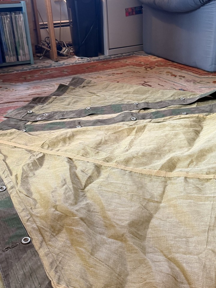 WW2 German Splinter Camouflage Mosquito Net Afrika Korps Zeltbahn Rare ...