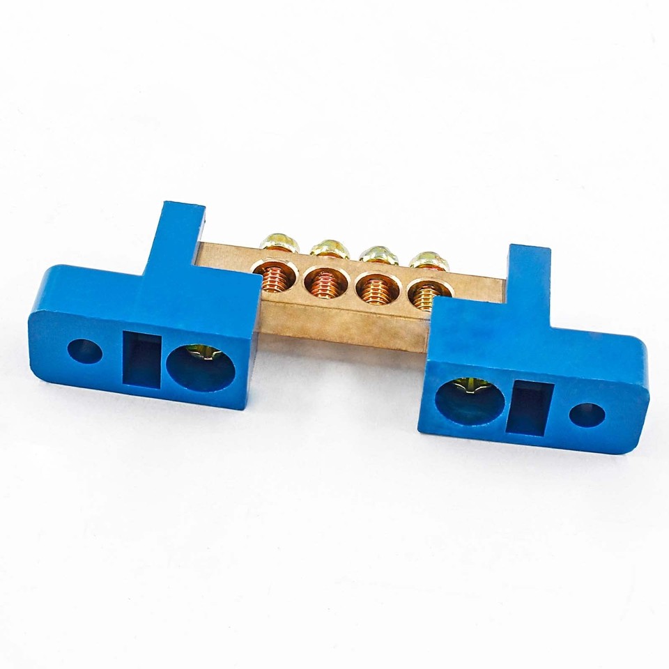 Terminal Bus Bar 4 Positions Brass Wire Screw Terminal Car Boat ...