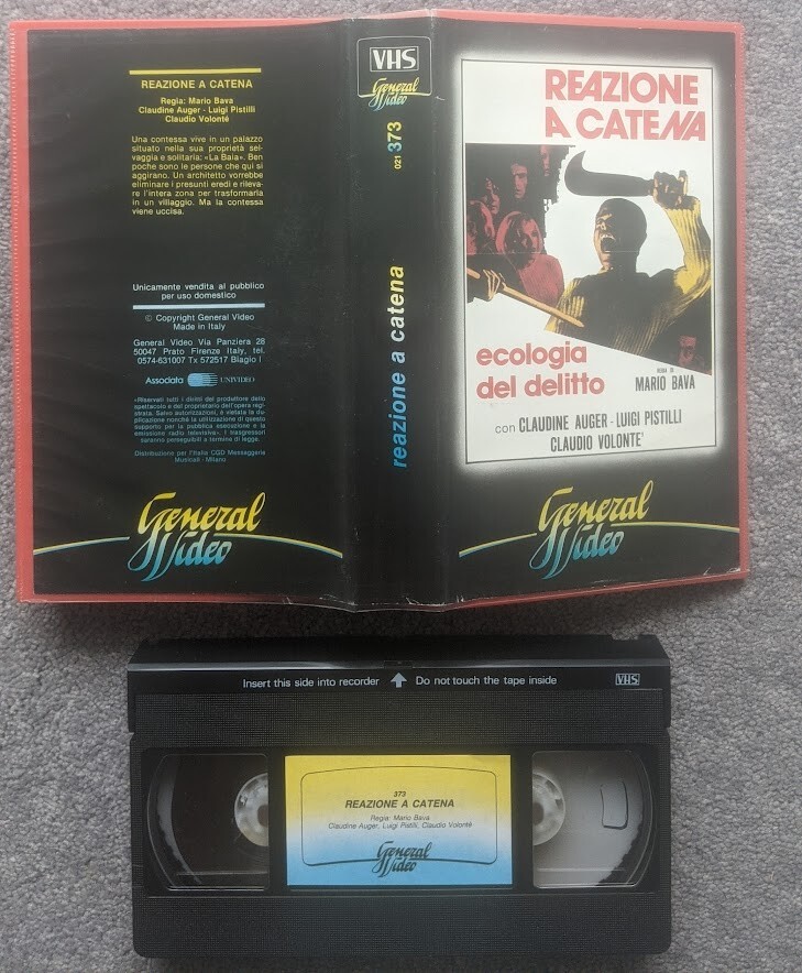 A Bay Of Blood Mario Bava Giallo Italian Horror General Video VHS ...