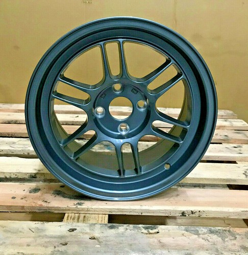 RPF1 REPLICA 15" x 7.5J ET30 4x100 GLOSS GUN METAL ALLOY WHEELS SET x4 ...