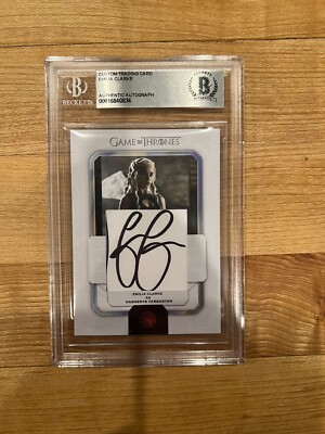 Emilia Clarke Signed Autograph Custom Trading Card Auto Beckett Slabbed ...