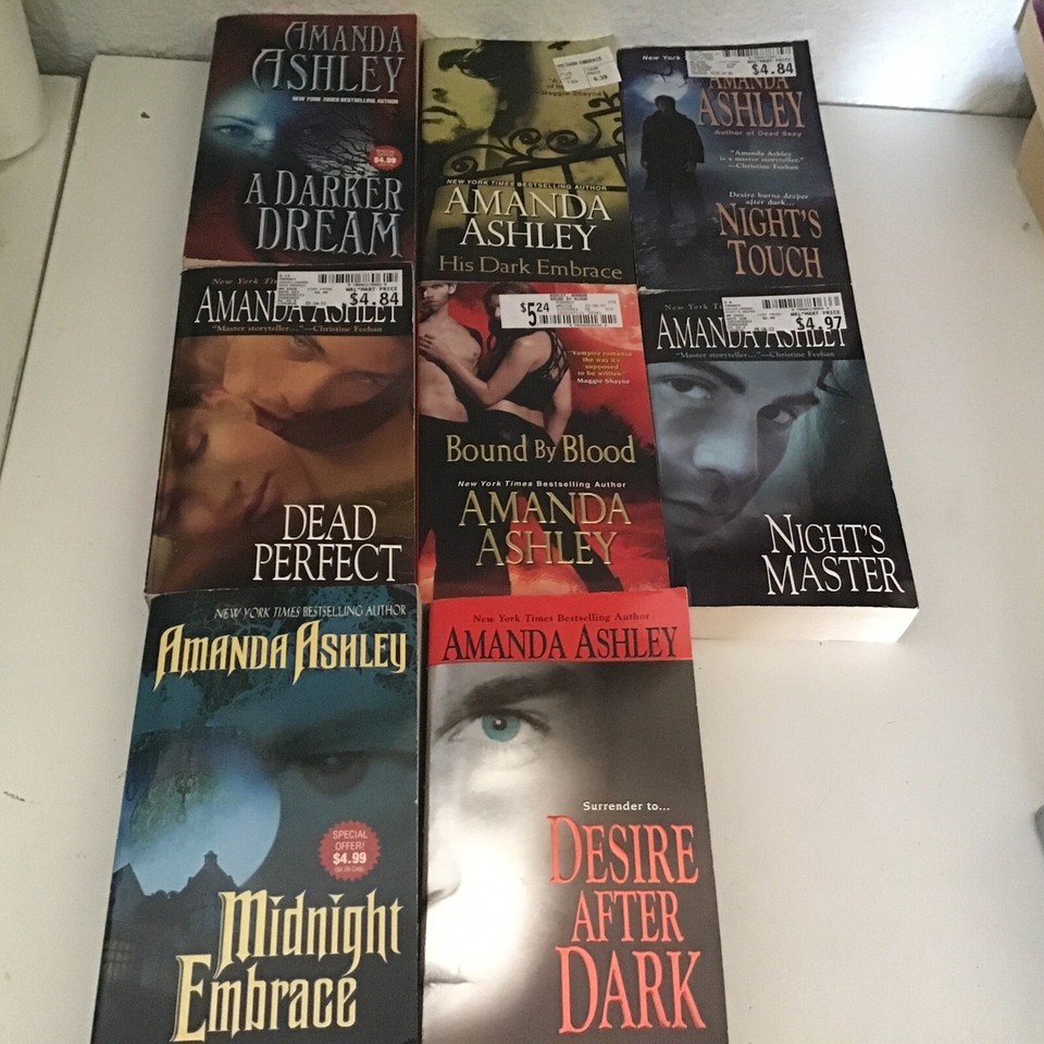 Lot 8 Amanda Ashley - A Darker Dream, Night’s Master, Touch, Dead ...