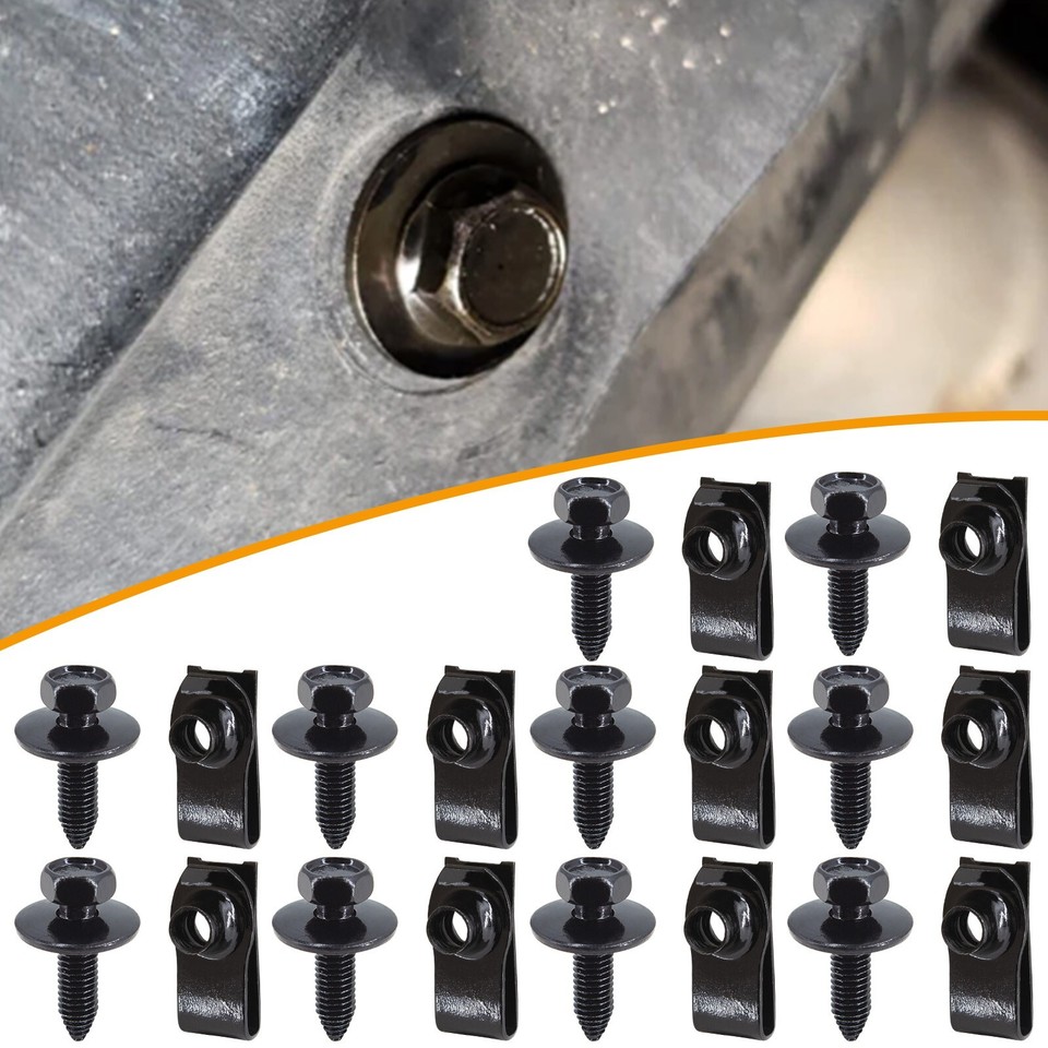 for Chevy Truck Body Bolts & U-nut Clips- M8-1.25- 13mm Hex- 20pcs 10ea ...