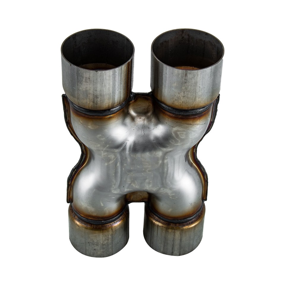 Universal Stainless Steel 3'' Dual Exhaust Pipe Crossover X Pipe ...