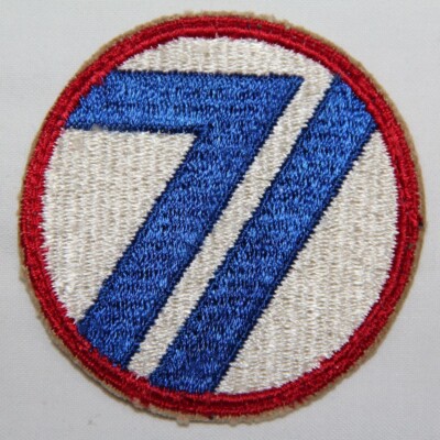 ORIGINAL WWII 71ST INFANTRY DIVISION PATCH, NICE WHITE BACK | eBay