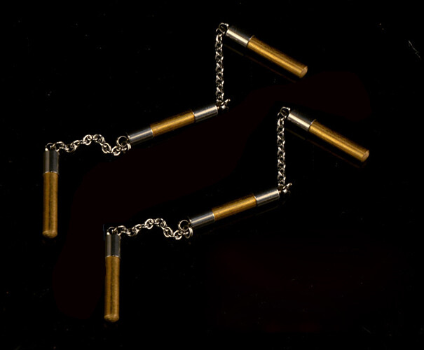 1/12 Metal Kungfu Nunchaku Three Section Staff for 6" Action Figure ...